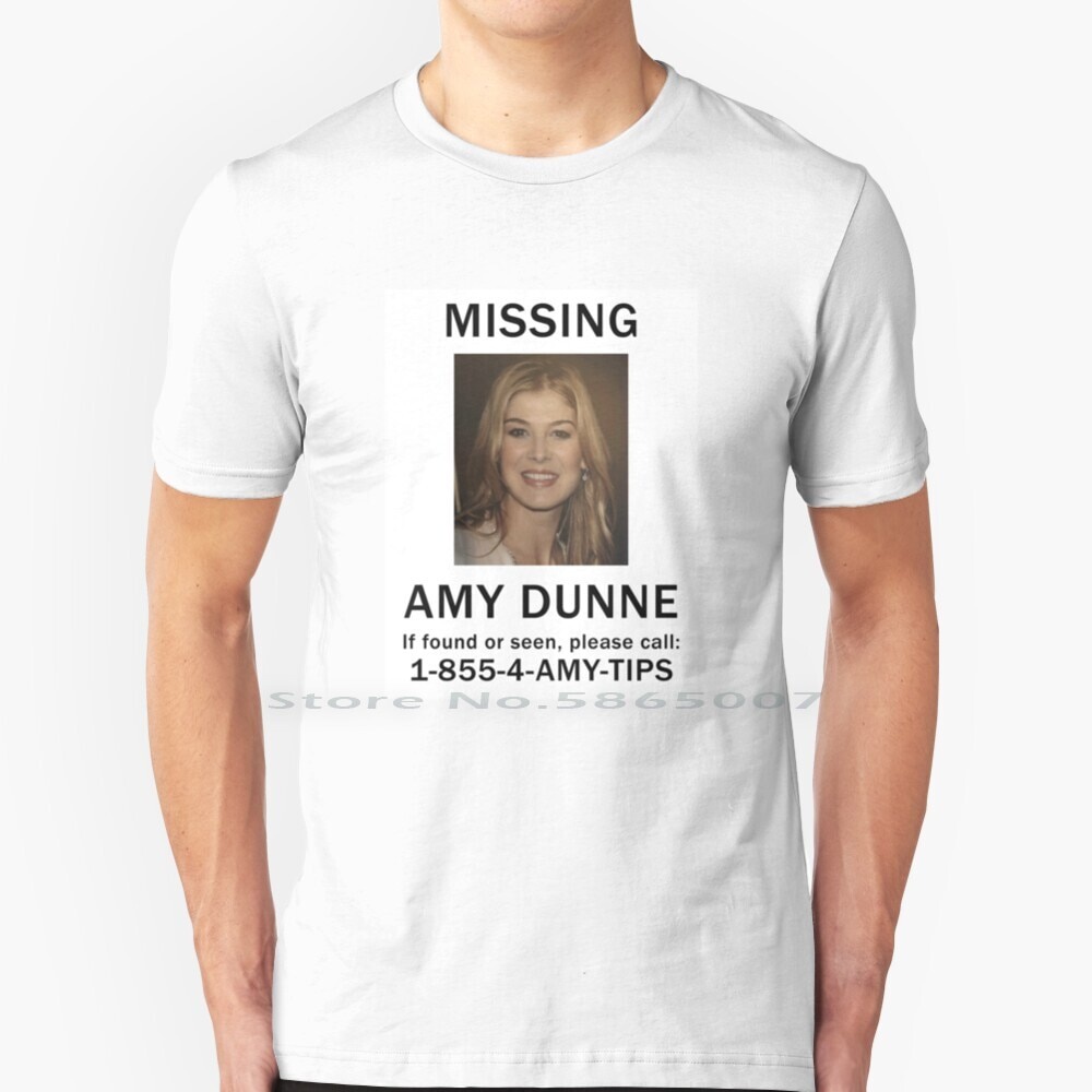 Amy Dunne Missing Poster T Shirt 100% Cotton Gone Girl Movie Amy Dunne ...