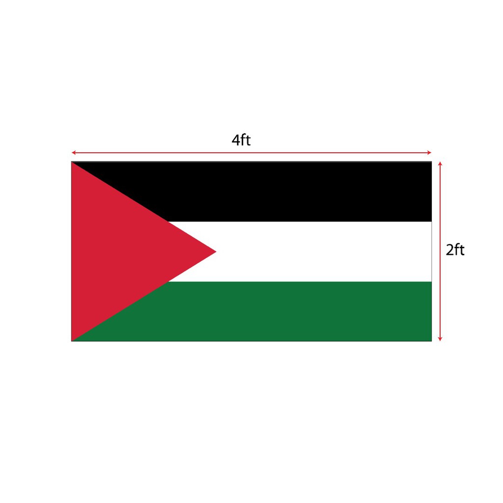 BENDERA PALESTINE 2x4ft Pongee# Palestine Flag | Shopee Malaysia