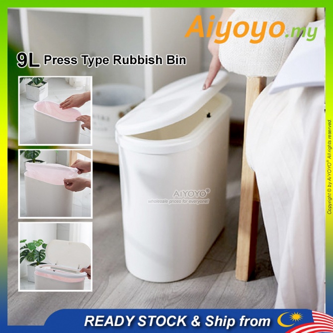 Pressing Type Trash Can Garbage Bin Rubbish Bin Dustbin Bucket Tong ...
