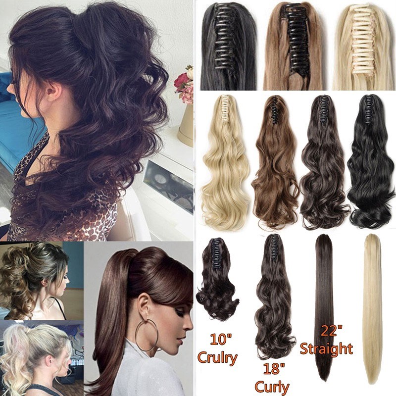 Women's Wig Ponytail 22 inches/50CM Long Curly Hair Ponytail /Long ...