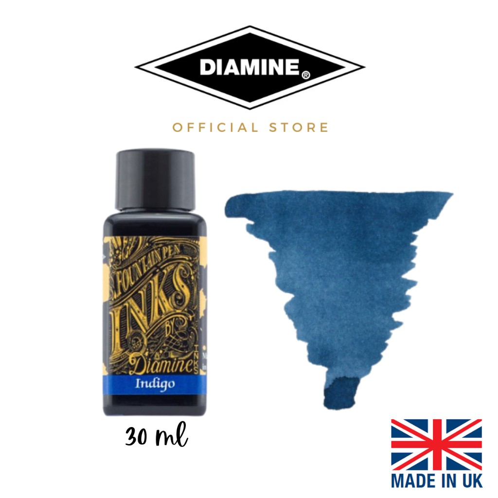 Diamine Fountain Pen 30ml Bottle Ink Indigo | Shopee Malaysia