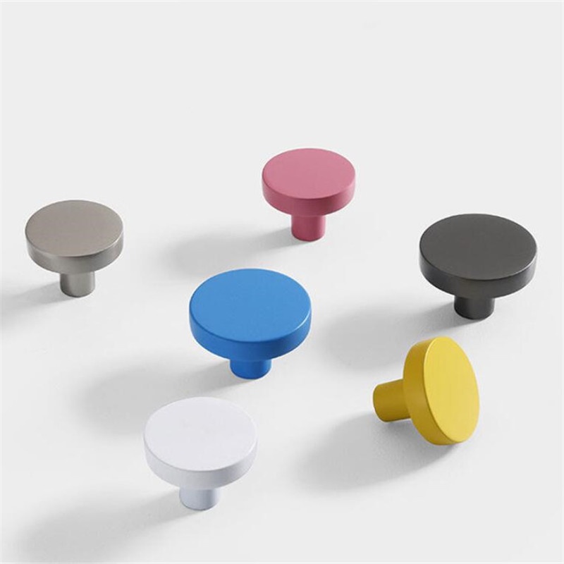 Color Knob and Handle Simple Modern Cabinet Zinc Alloy Handles Drawer ...