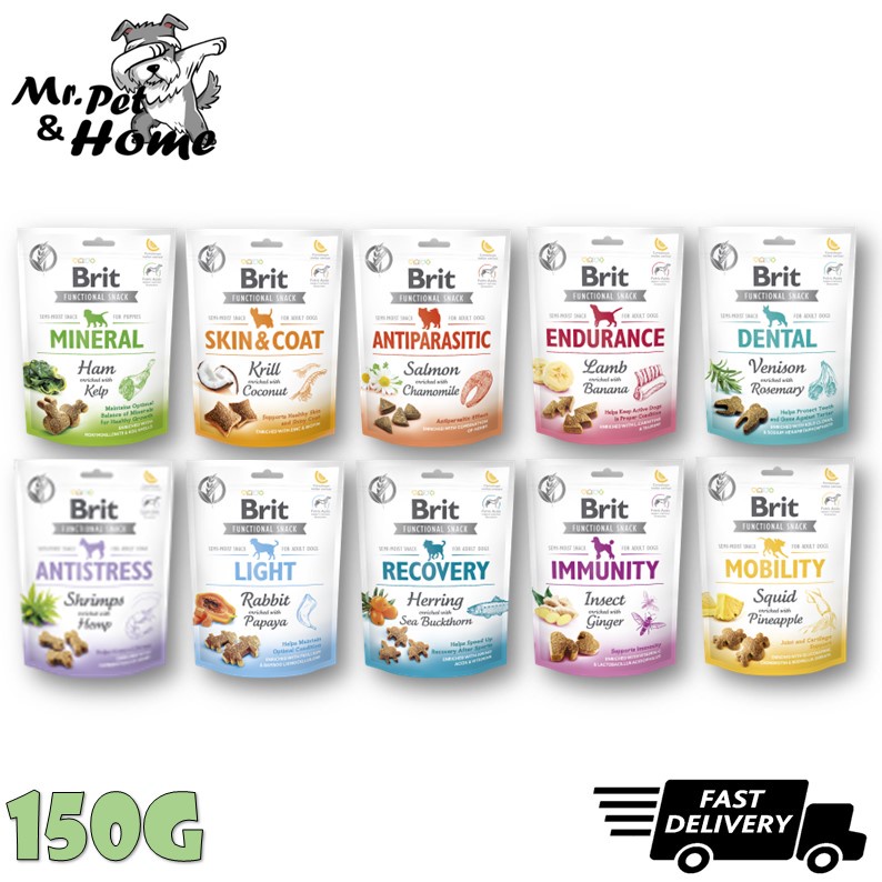 Brit Care Grain Free Dog Functional Snack 150g /Brit Crunchy Insect ...