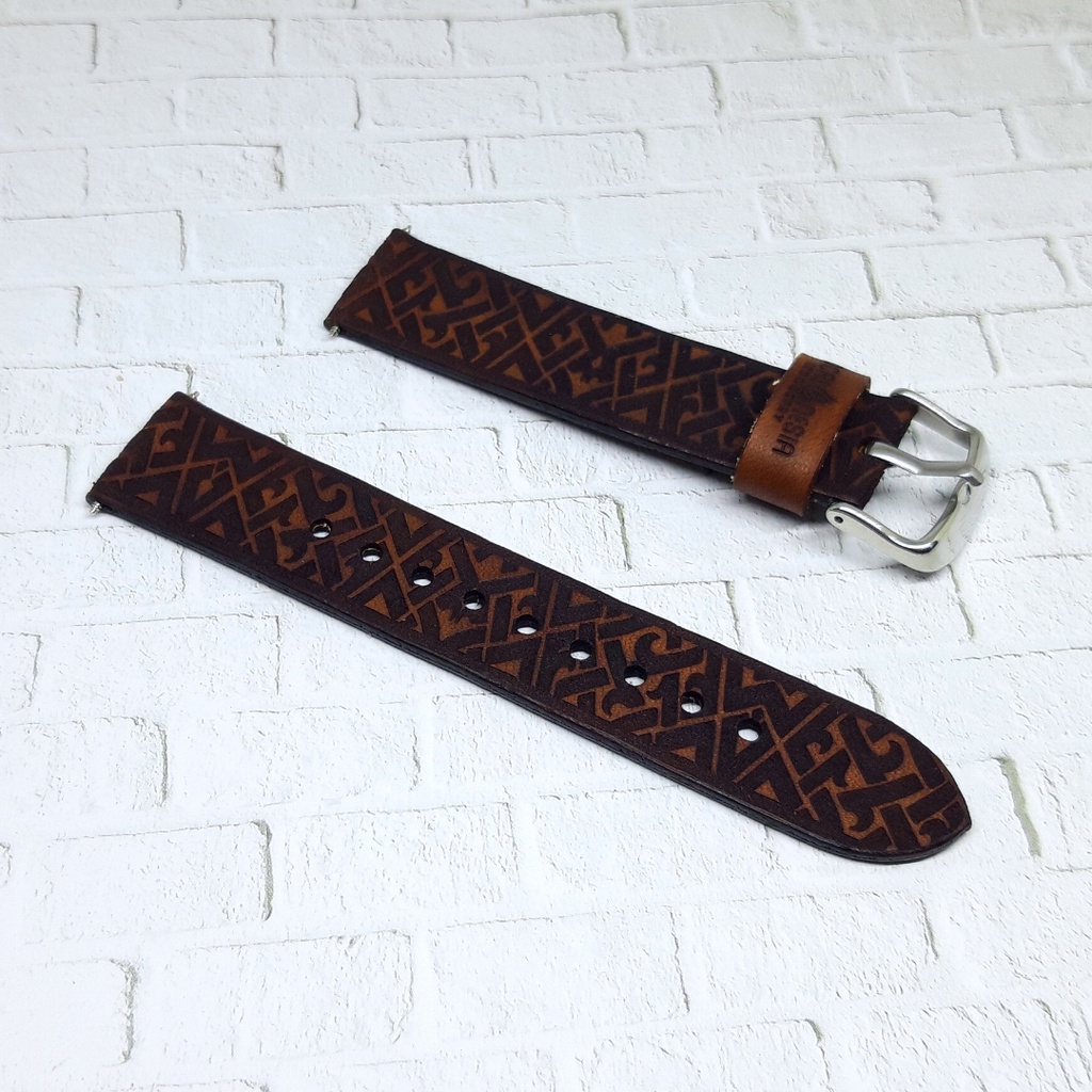 Indonesian Batik Motif Leather Watch Strap | Free To Choose Other batik ...