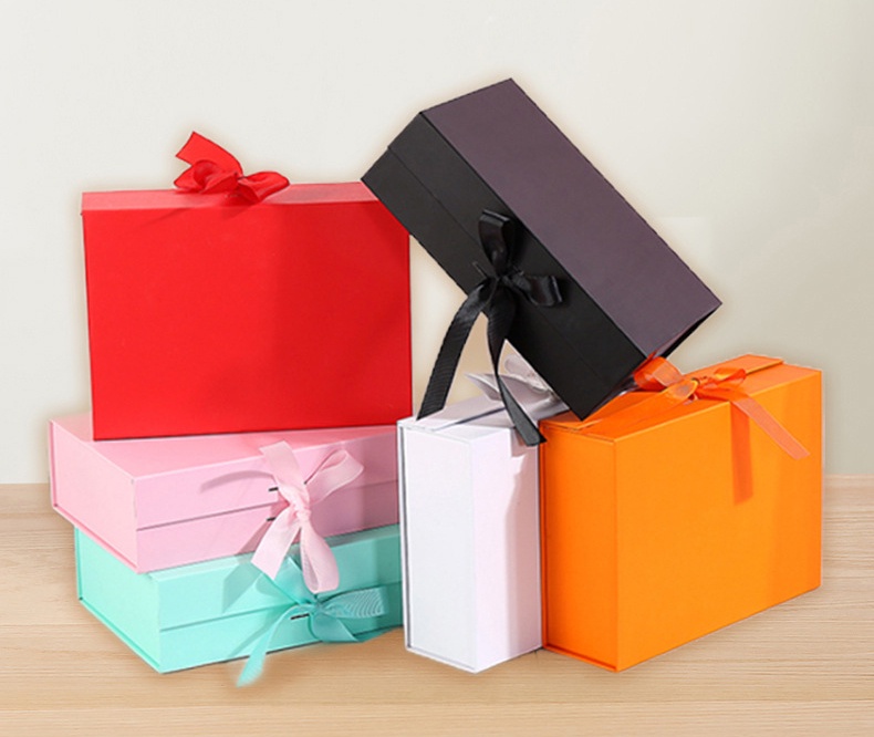 Folding gift box 6 color present packaging box / 礼物盒 礼品盒 6色折叠包装礼盒 ...