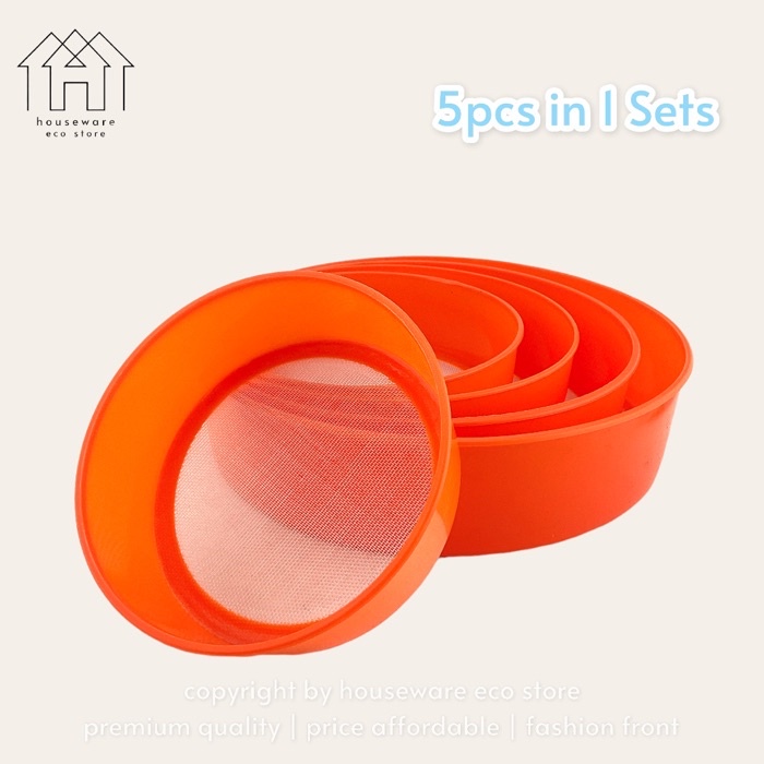 5in 1 Plastic Mesh Strainer Penapis Santan Kopi Soya Tepung Pengayak ...