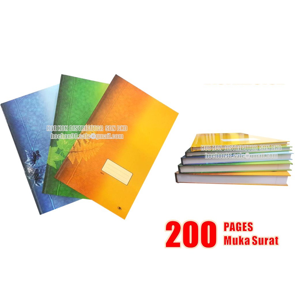 Hard Cover Foolscap Exercise Note Book / Buku Log Kulit Tebal F4 200 ...