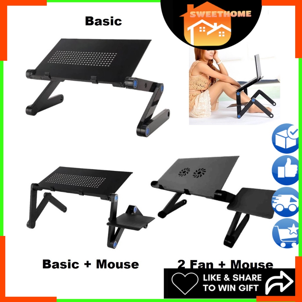 ZZZ Folding Laptop Desk Adjustable Laptop Table Stand Portable Laptop ...