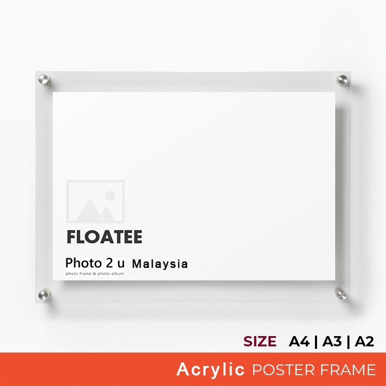 Acrylic Frame Poster | A4 & A3 Wall Mounted Acrylic Frame / Poster ...