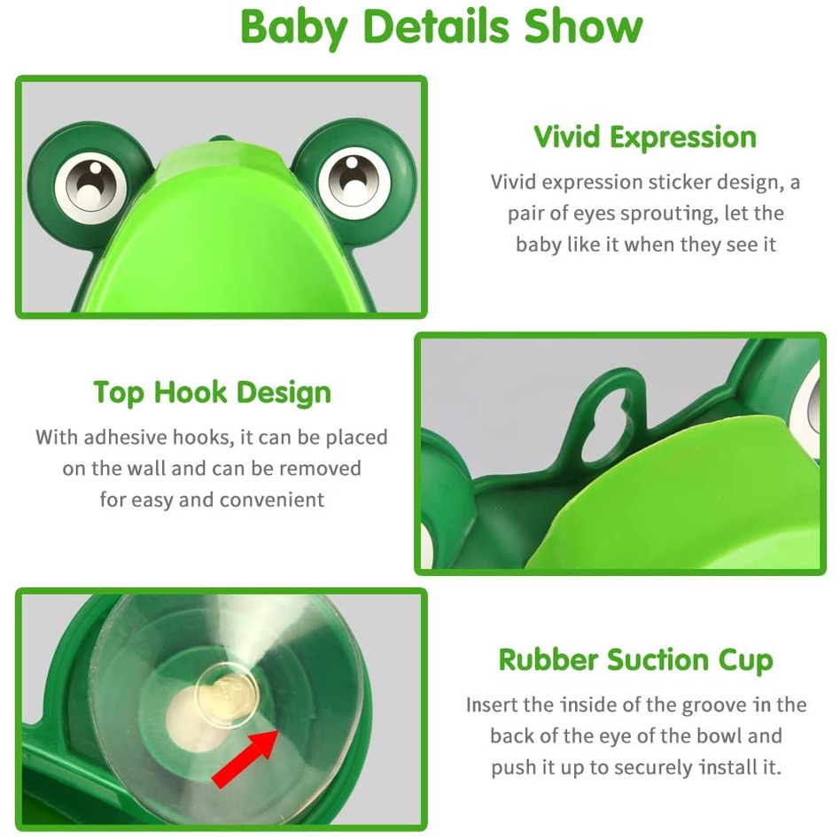 Kids Frog Urinal Toilet Boy Frog Potty Urinal Pee Toilet Baby Toilet ...
