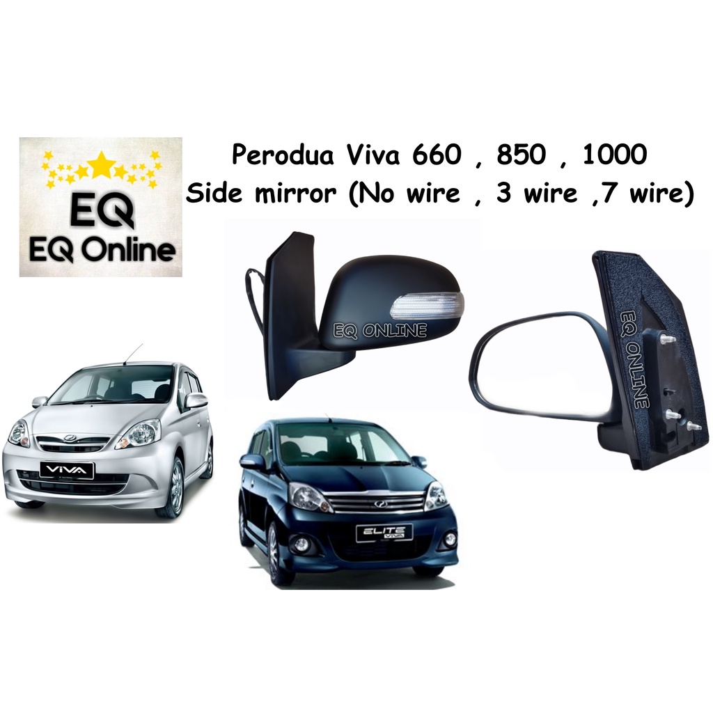 Perodua Viva 660 , 850 , 1000 Side Mirror Door Mirror Cermin Sisi 2007 ...