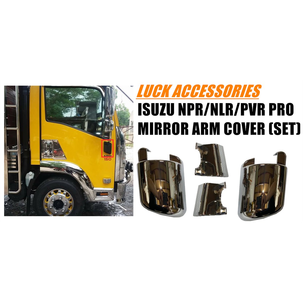 ISUZU NPR/NLR/PVR PRO MIRROR ARM COVER CHROME SET | Shopee Malaysia
