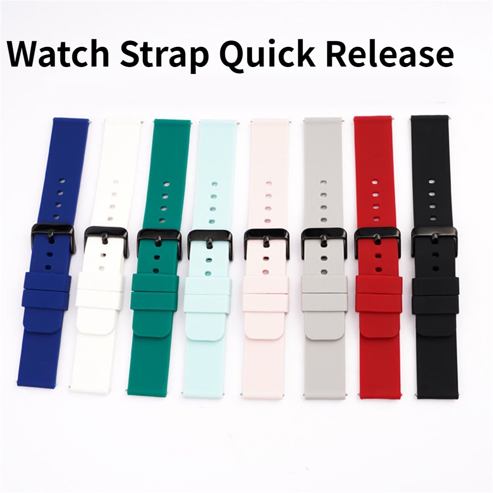 Watch Strap Quick Release 20mm 22mm Rubber Watch Band Waterproof Silicone Soft Replacement ...
