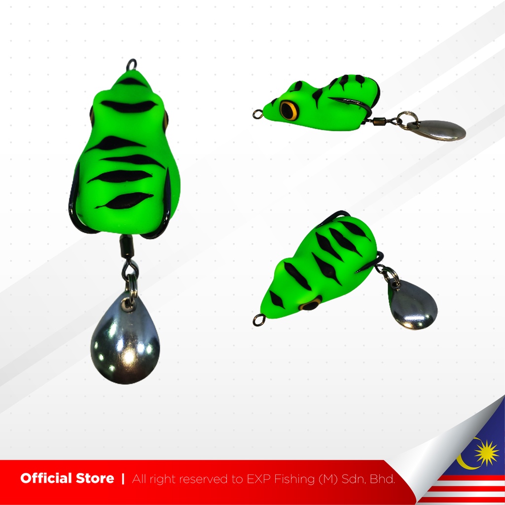 EXP Tiger V2 Soft Rubber Frog Expert For Snakehead Hunter Haruan/Toman ...