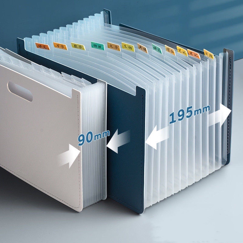 13 Pockets Expanding File Folder A4 Document Organizer Large Capacity ...
