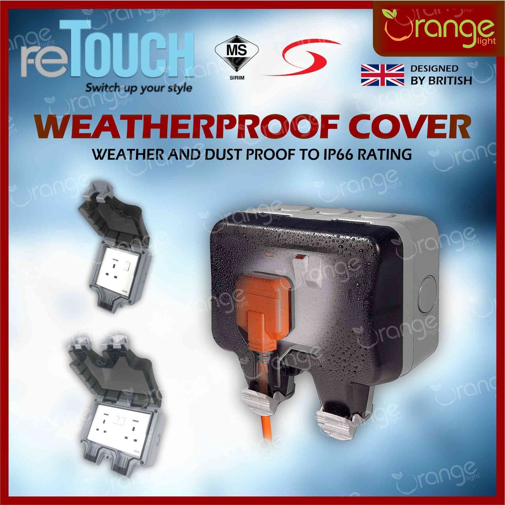 RETOUCH (SIRIM) / IP66 / WEATHERPROOF COVER C/W 13A SOCKET SWITCH ...