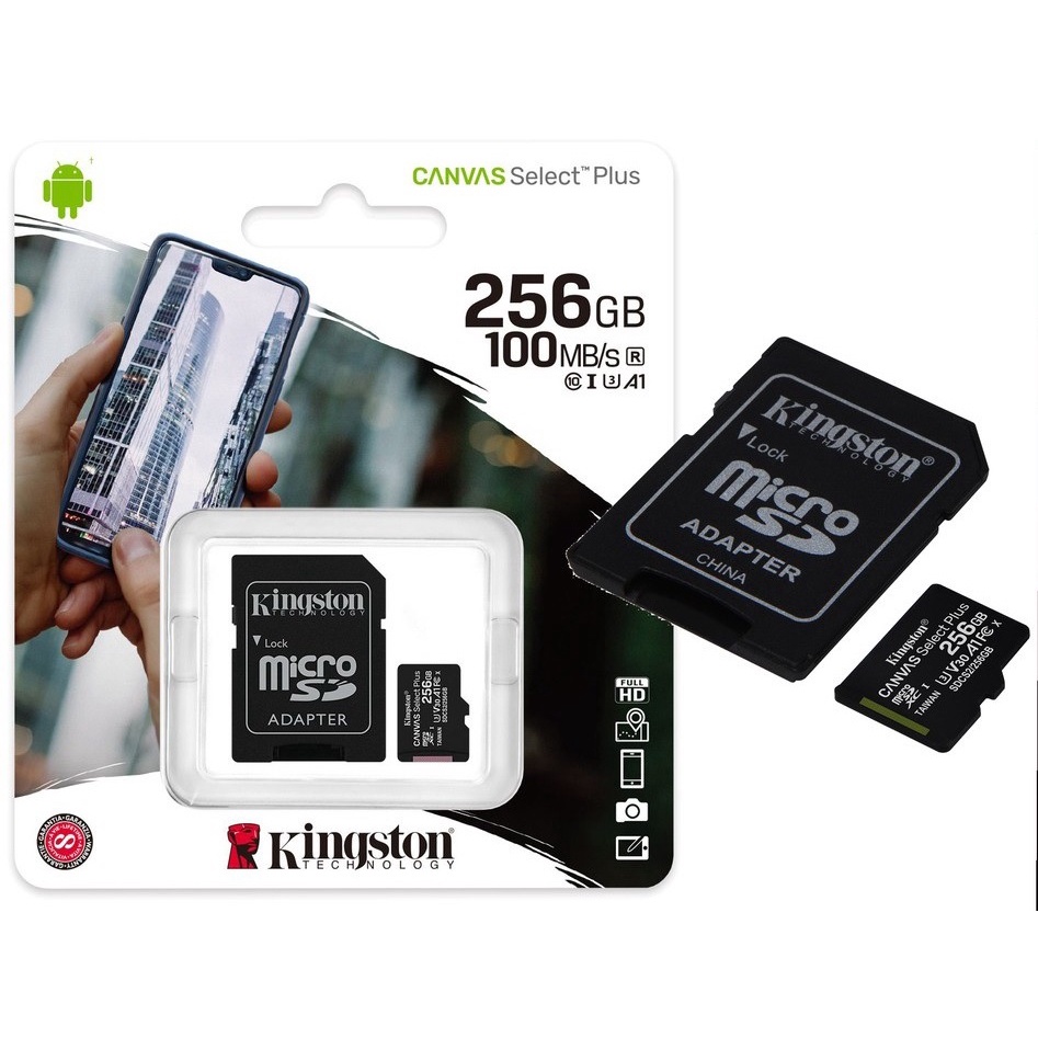 Kingston Micro SD Card 32GB/64GB/128GB/256GB Memory Card 100MB/s Canvas ...