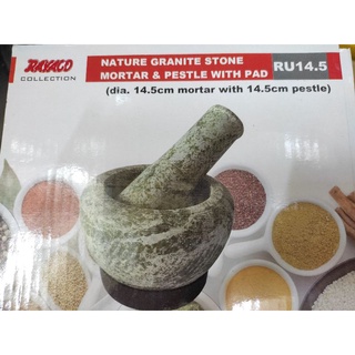 LESUNG BATU DENGAN PELAPIK GETAH MORTAL AND PESTLE WITH PAD | Shopee ...