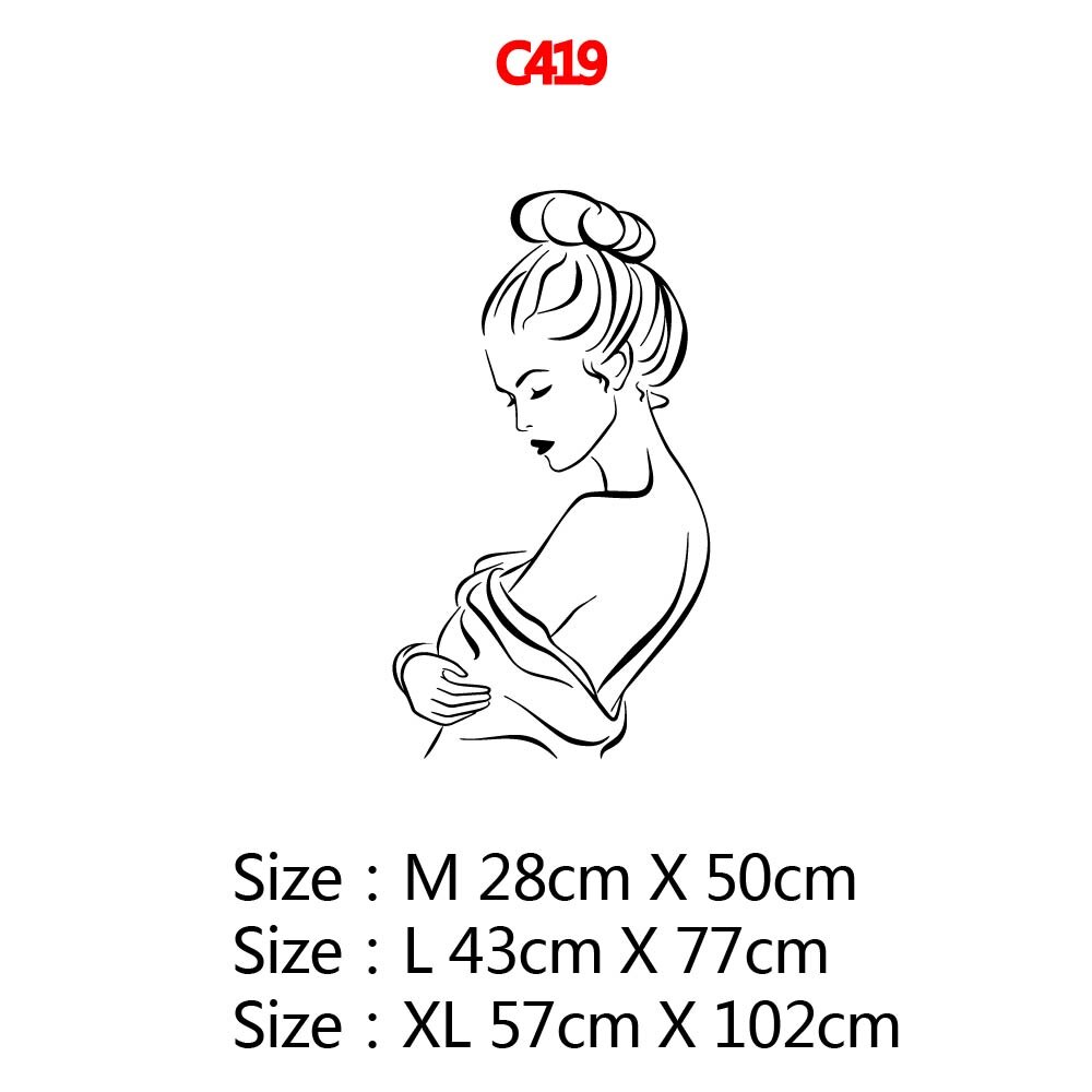 Sexy Lady Woman Decal Decorative Wall Sticker For Women's Bedroom ...