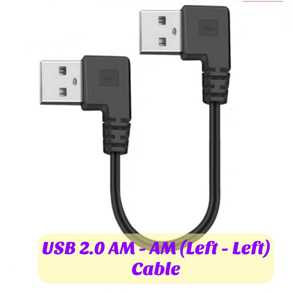 Malaysia USB 2.0 0.3 Meter L Shape Left Left AM-AM Left- Left Cable ...