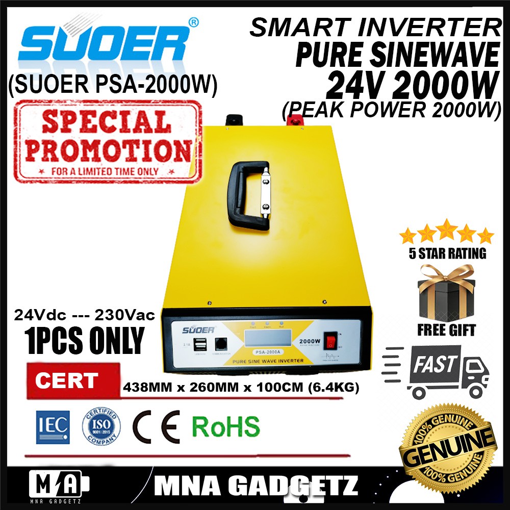 SUOER PSA 2000W 12V SOLAR PURE SINE WAVE INVERTER OFF GRID HIGH ...