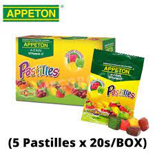 APPETON A-Z KIDS VITAMIN C PASTILLES MIX FRUIT FLAVOUR (1BOX 20 SACHET ...