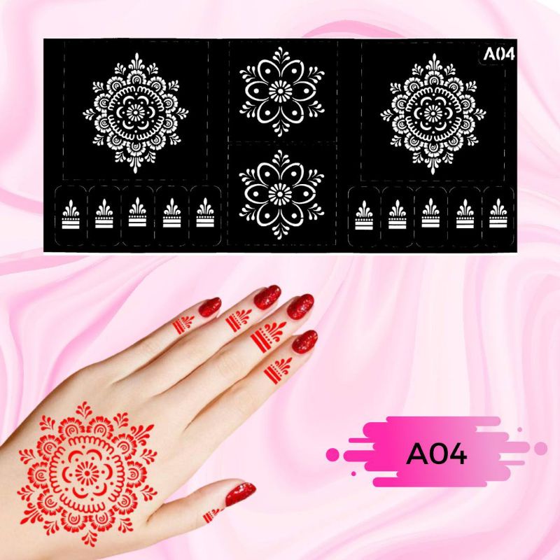 Stiker Inai Untuk Sepasang Tangan/ Henna Sticker | Shopee Malaysia