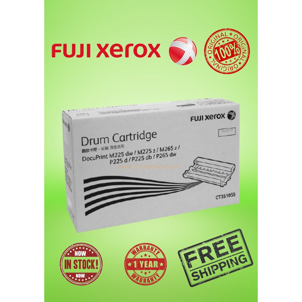 GENUINE ORIGINAL DRUM FUJI XEROX - P225 - CT351055 (BLACK) 12K | Shopee ...