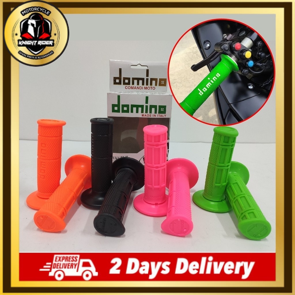 DOMINO HANDLE GRIP THROTTLE GRIP PIPE UNIVERSAL BLACK PINK GREEN ORANGE ...