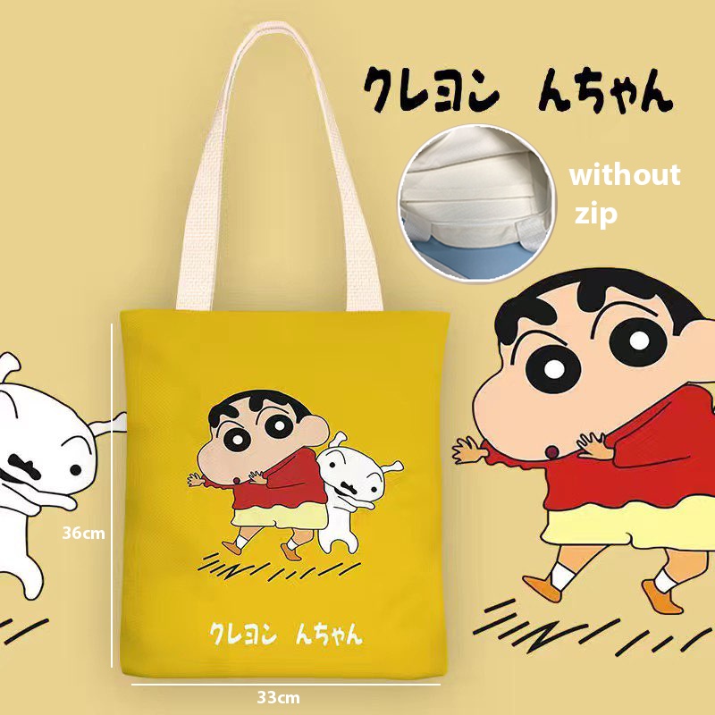 CYCF Japanese Comic Crayon Shin Chan Canvas Tote Bag/ Beg Tote Shin ...