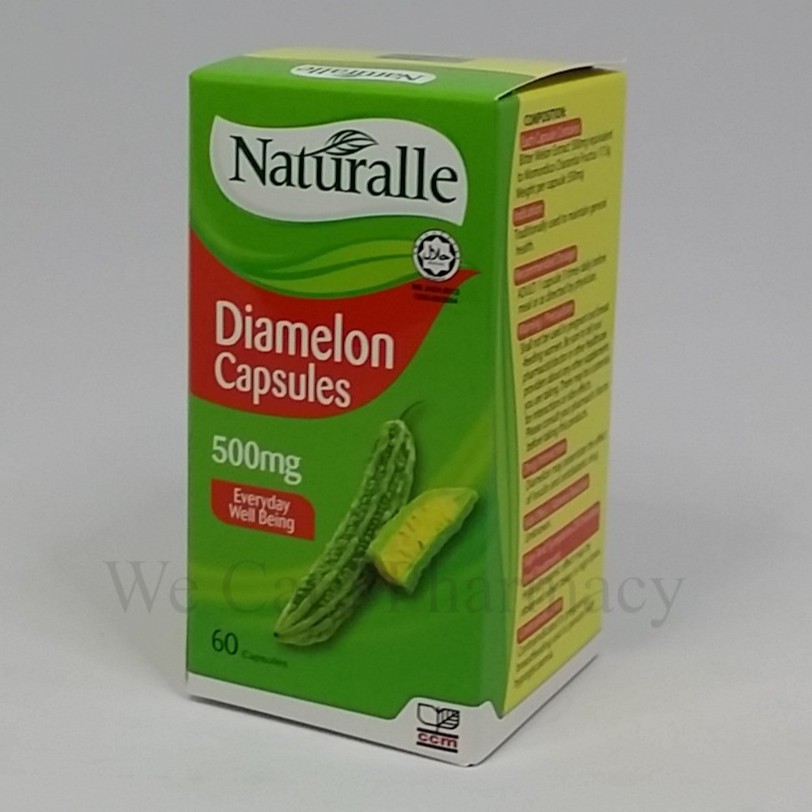 Naturalle Diamelon 500mg Capsules 60's (Bitter Melon Bitter Gourd ...