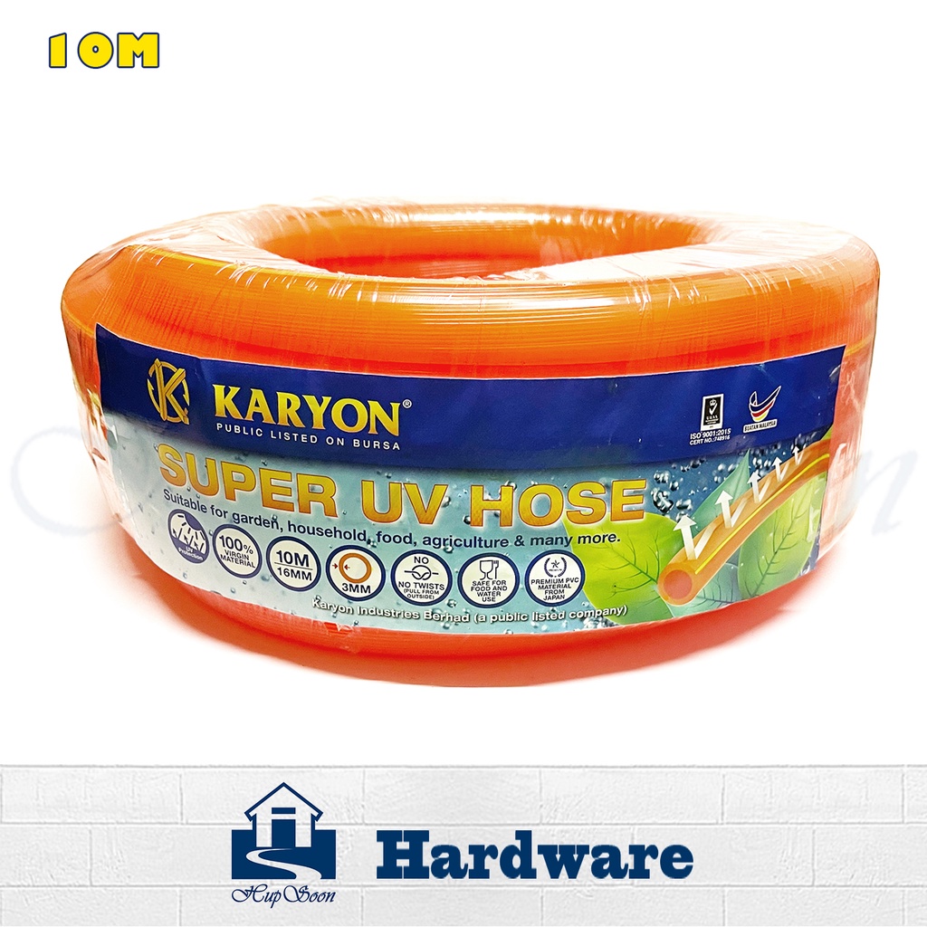 10Meter KARYON Super UV Hose Heavy Duty Orange Garden Hose Pipe UV ...