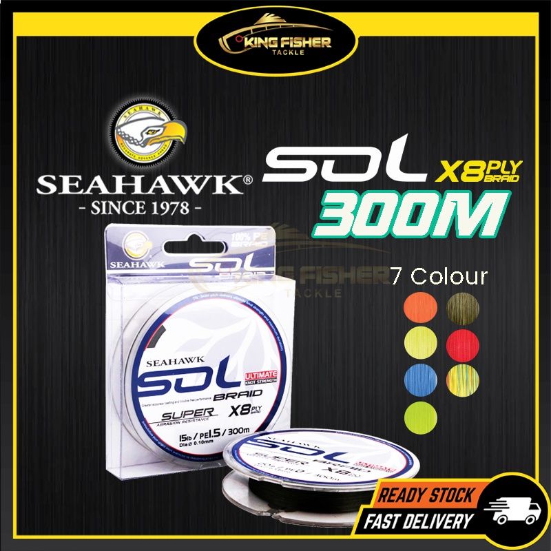SEAHAWK SOL X8 BRAIDED 300M(X8 PLY) | Shopee Malaysia