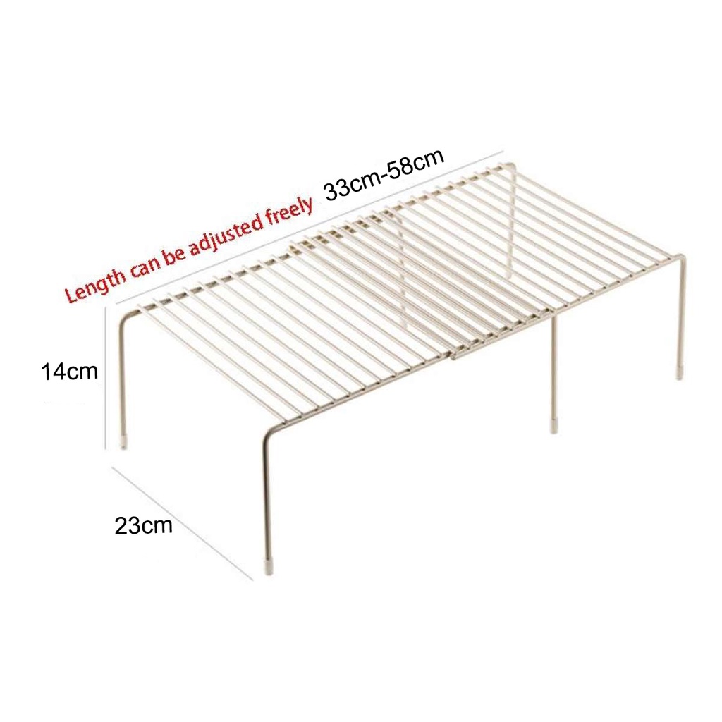 KR030 Expandable Organizer Storage Rack (27-53cm) Kitchen Shelf ...