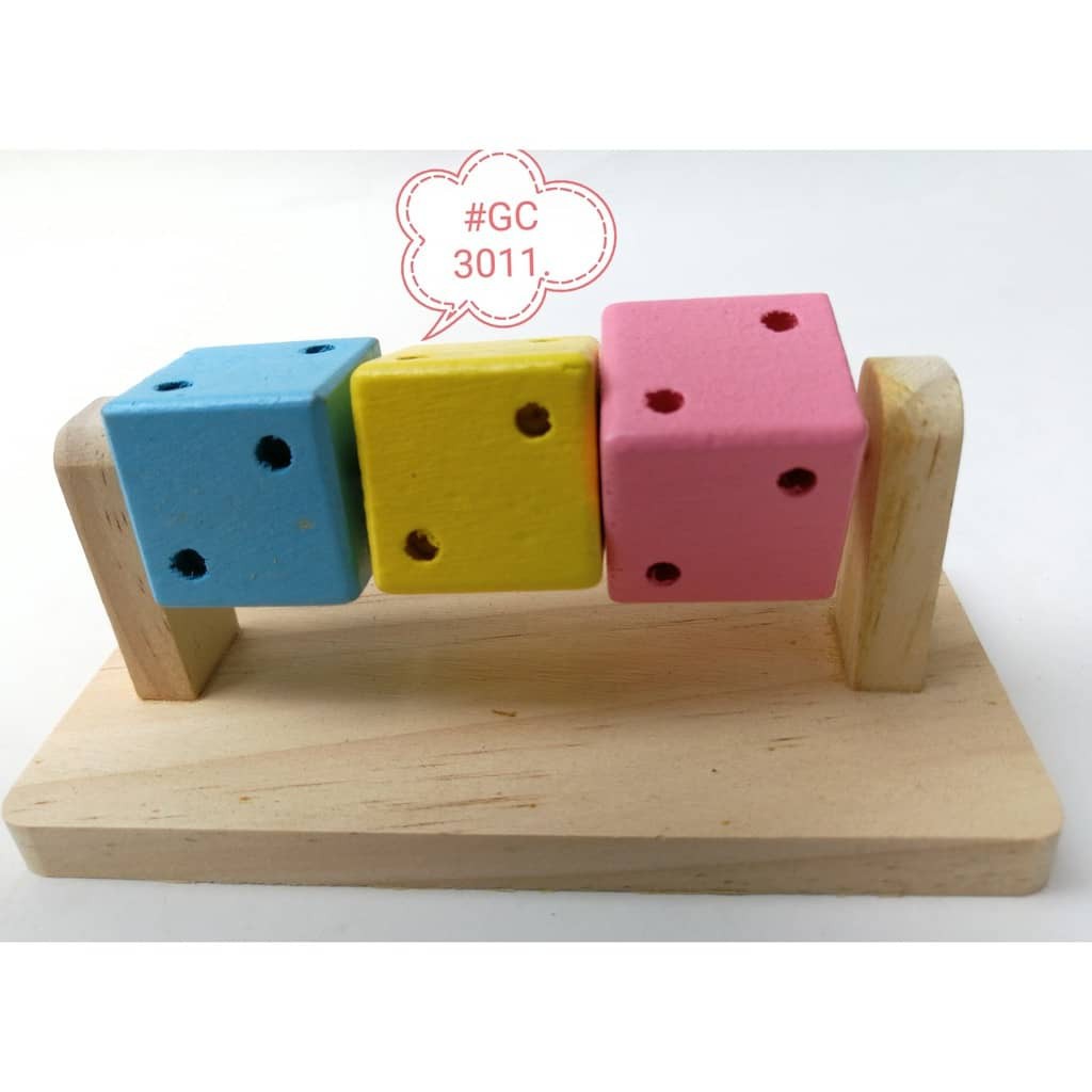 Hamster Rotating Cubes Wooden Fun Toy Furniture [GC3011] | Shopee Malaysia