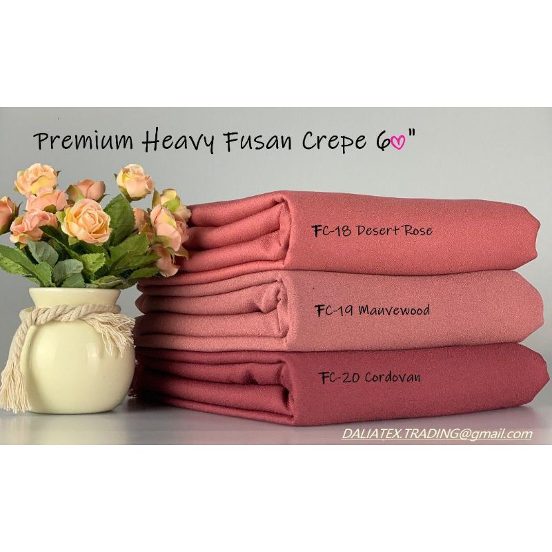 Kain Pasang Plain | 4 meter | 5 meter | High Quality Fusan Crepe ...