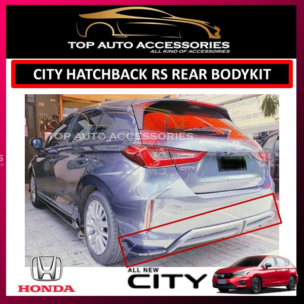 HONDA CITY HATCHBACK REAR DIFFUSER / DIFUSER RS GLOSSY BLACK COLOR PP ...