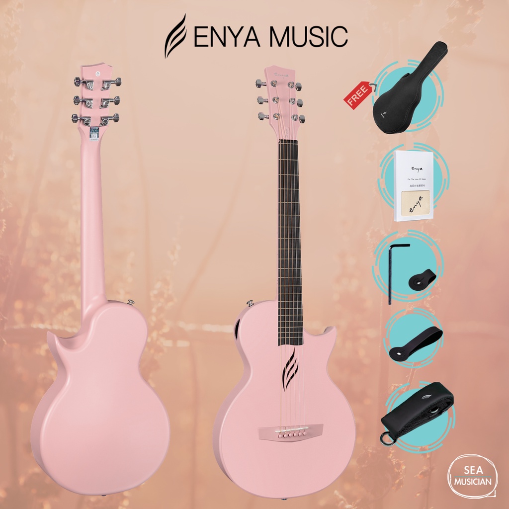 ENYA NOVA GO 33IN ACOUSTIC GUITAR PINK | Shopee Malaysia