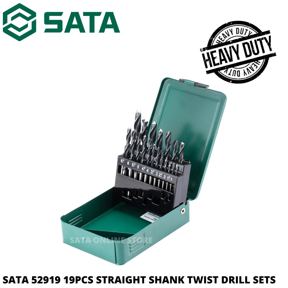 SATA 52919 19PCS STRAIGHT SHANK TWIST DRILL SETS / DRILL BIT / SATA ...