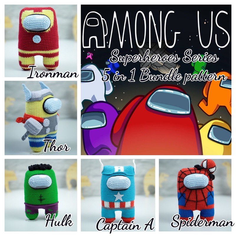 [PDF file]Amigurumi Crochet Tutorial {Among Us Superheroes 5 in 1 ...