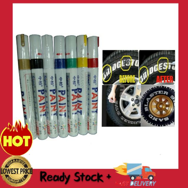 💥Pen Untuk Tayar & Calar💥Waterproof Car Paint Pen Scratch Repair ...