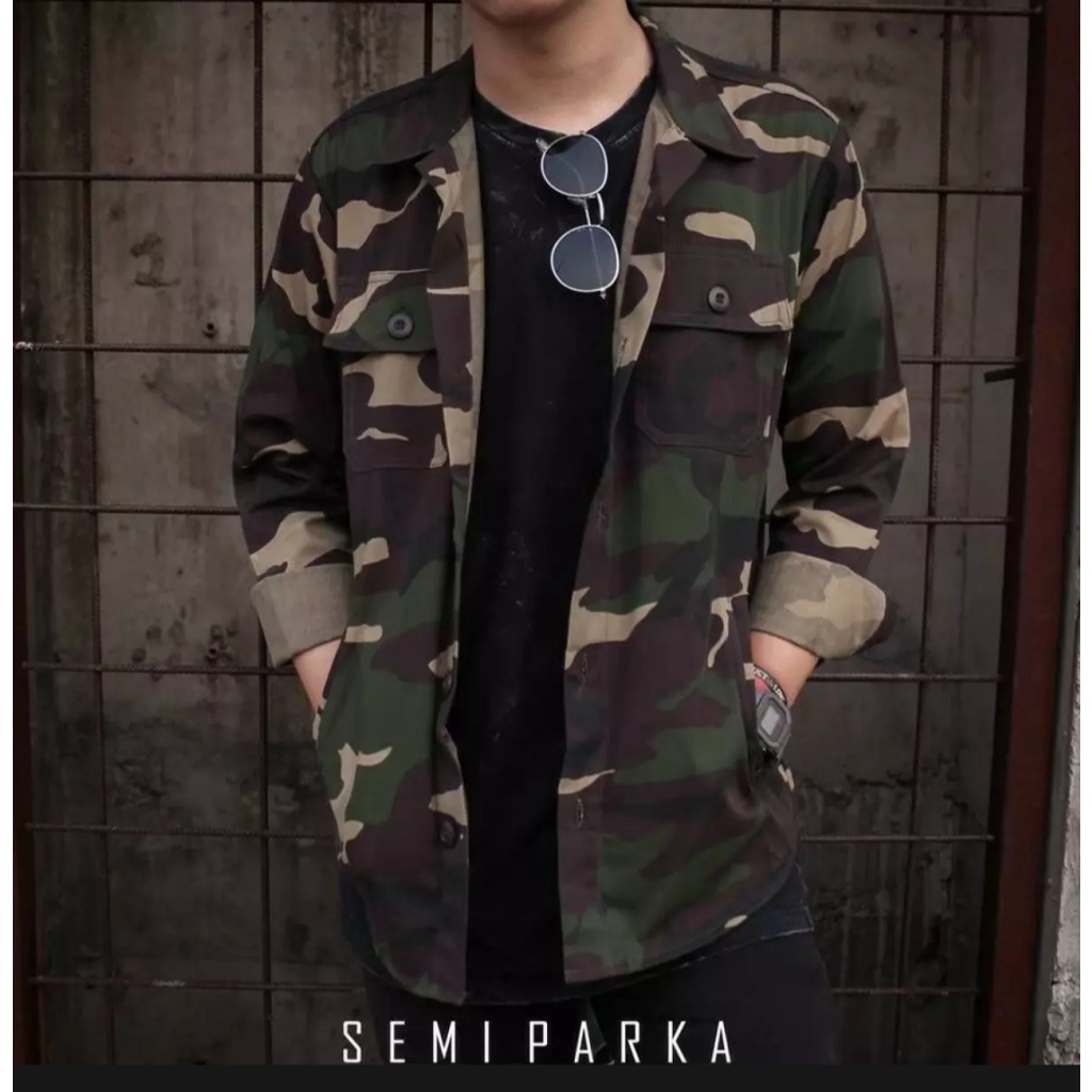 Original LORENG SEMI PARKA JACKET // LORENG CAMO TRUCKER JACKET FOR MEN ...