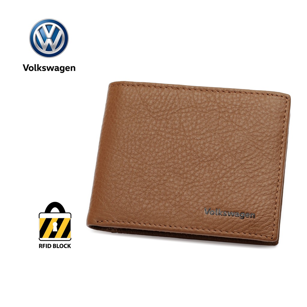 [Clearance] Volkswagen Genuine Leather RFID Bi-Fold Wallet Khaki VWW ...