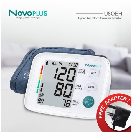 NovoPlus Upper Arm Electronic Blood Pressure Monitor U80EH/NBP100 - 5 ...
