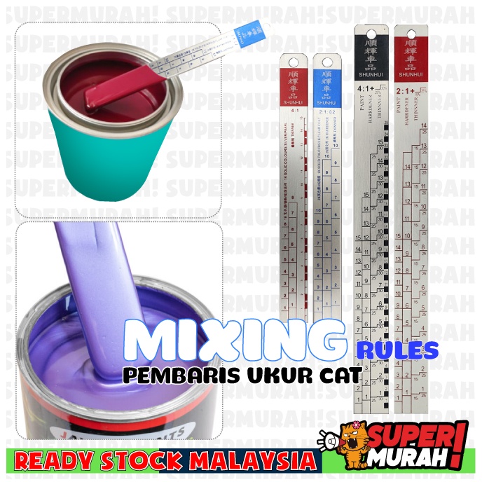 [Paint Mixing Ruler] Car Paint Measuring Calibration Scale / Aluminum ...