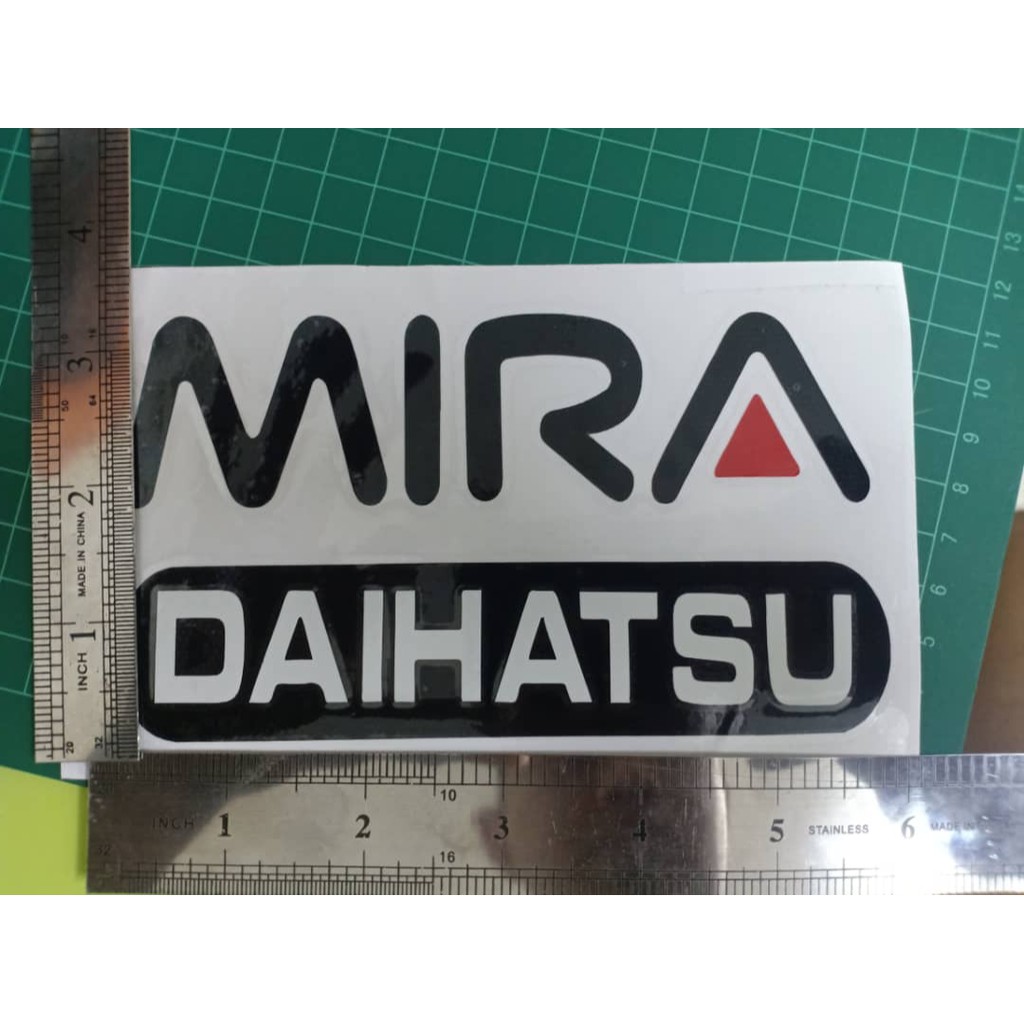 DAIHATSU MIRA CAR DECALS, STICKER KERETA - DIE CUT STICKER | Shopee ...