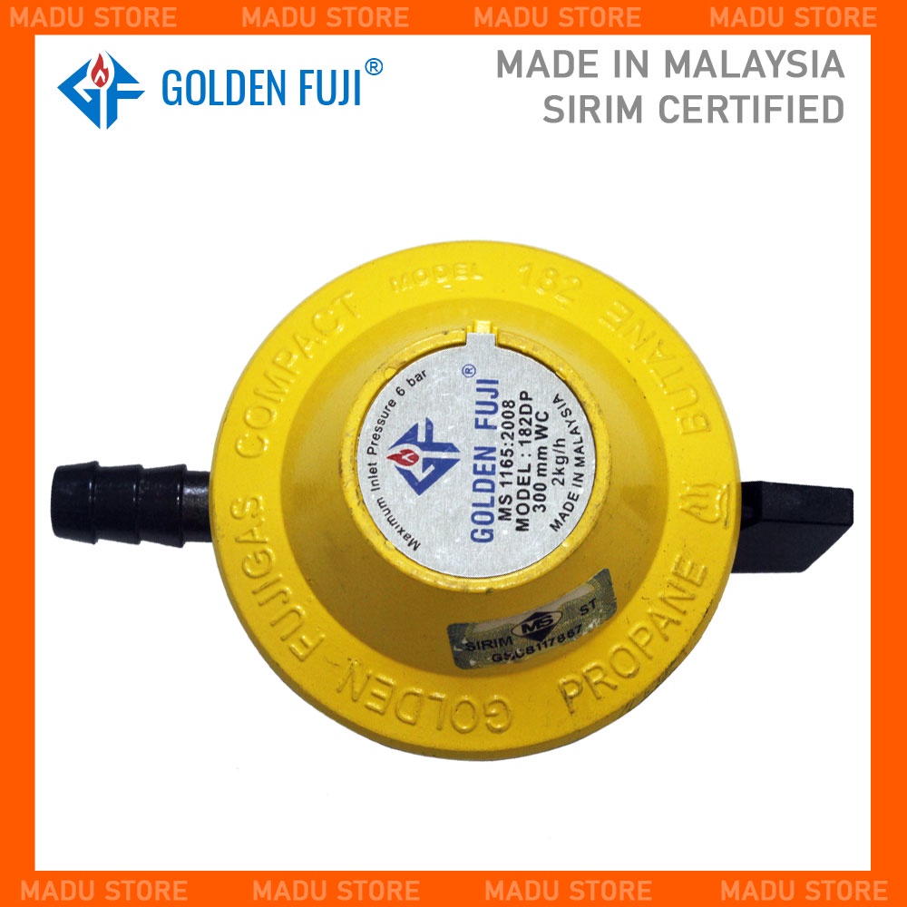 Golden Fuji Gas Regulator Low Pressure 182DP (SIRIM CERTIFIED) | Shopee ...