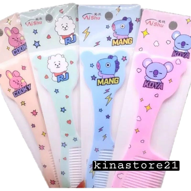 Kina Beauty Comb Bt21 Hair Comb For Women Hair Brush | Shopee Malaysia