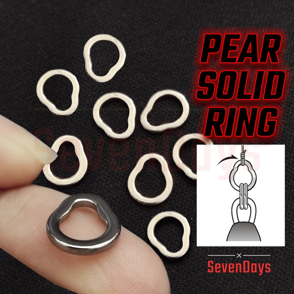 [10PCS]Pear Solid Ring 304 Stainless Steel Split Swivel Connector ...