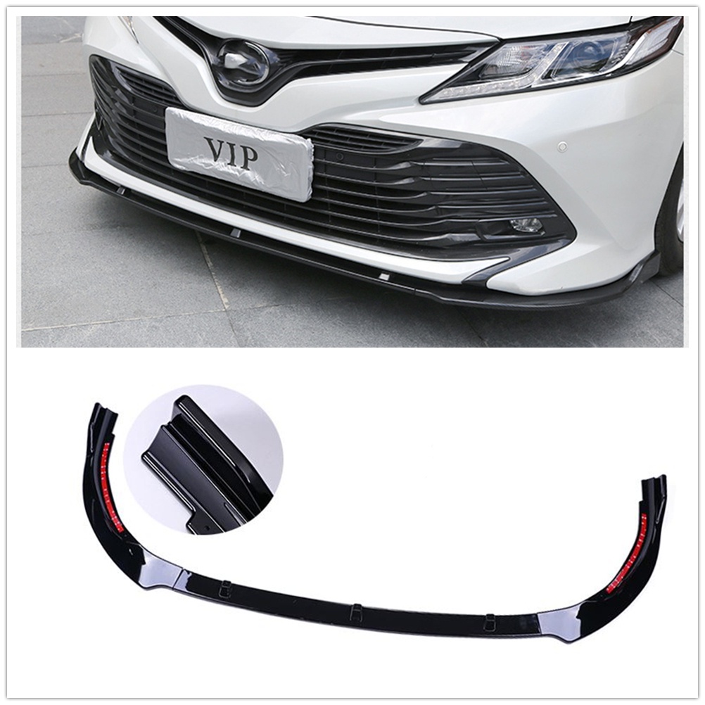 Front Bumper Spoiler Lip For Toyota Camry L LE XLE 2018-2019 Glossy ...